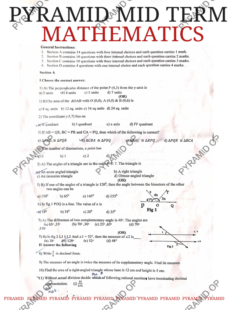 Math9Midtrm Merged-2 Watermark | PDF