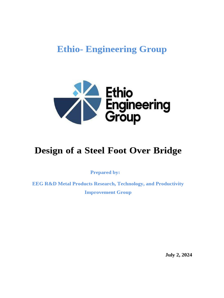 Steel Foot Over Bridge Design Guide | PDF | Bridge | Concrete