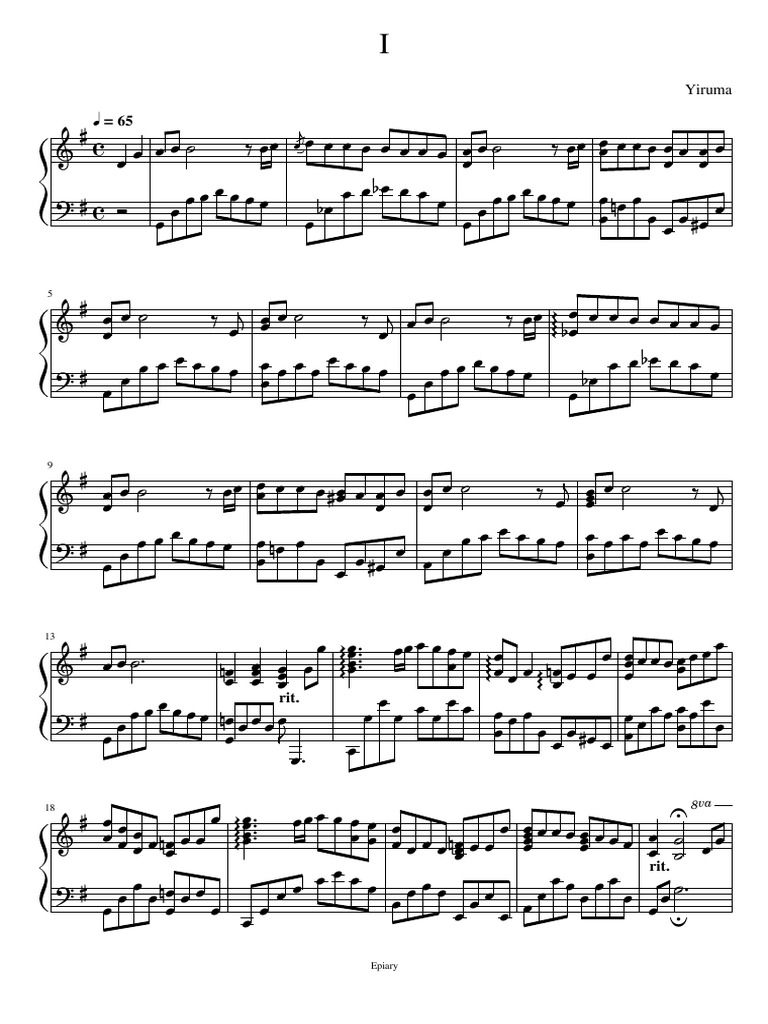 I - Yiruma by Epiary-1 | PDF