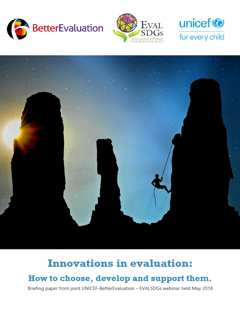 Innovations in Evaluation - BetterEvaluation UNICEF EvalSDGs | PDF | Evaluation | Innovation