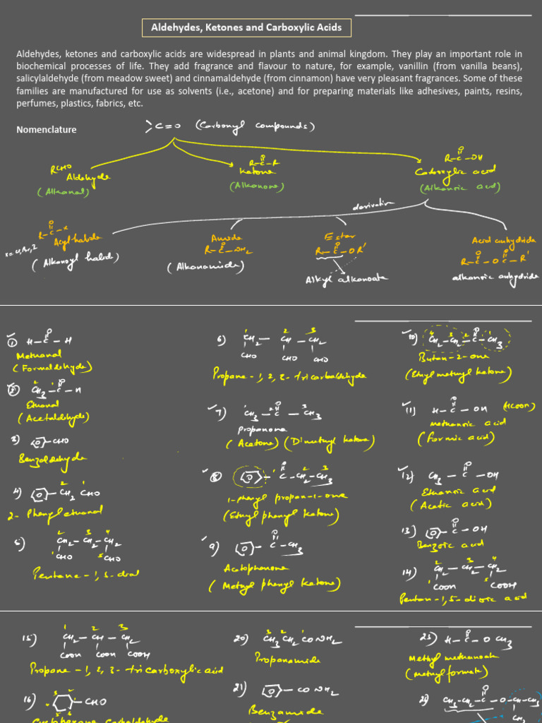 24 - 25 - Aldehyde - Ketone - Class Notes - Himanshu Sir | PDF ...