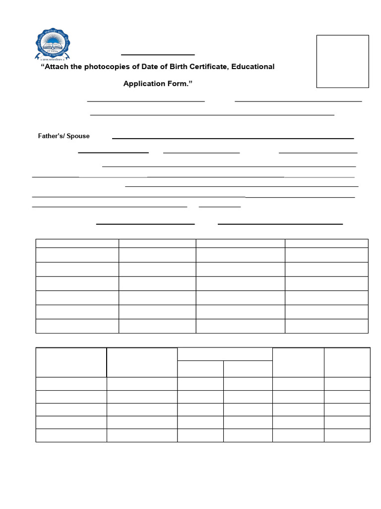 IIT Indore Application Form Template | PDF | Government And Personhood