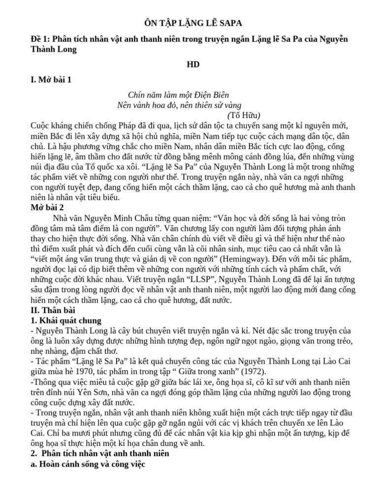 8. LẶNG LẼ SAPA (1) | PDF