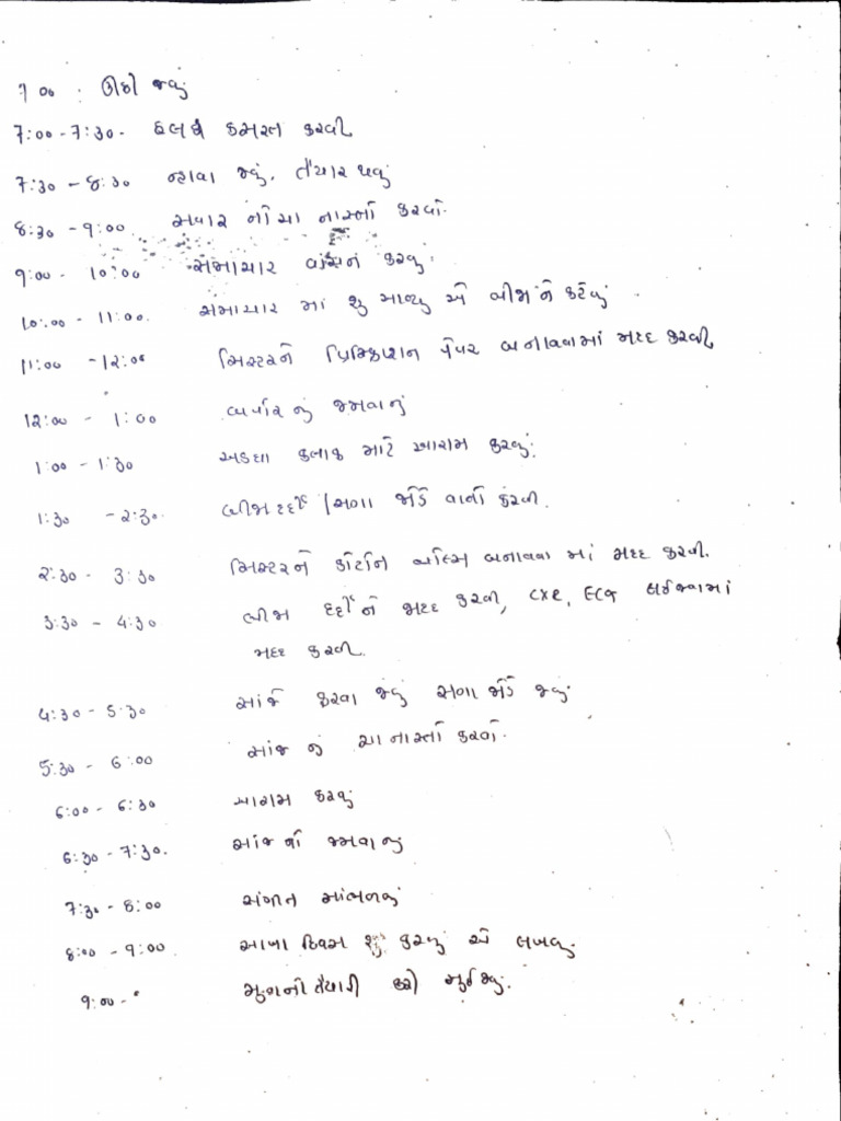 Daily Schedule | PDF