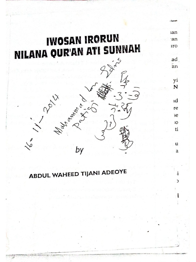 Iwosa Irorun | PDF