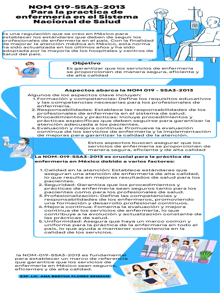 NOM 019-SSA3-2013 para La Practica de Enfermería en El Sistema Nacional de Salud | PDF ...