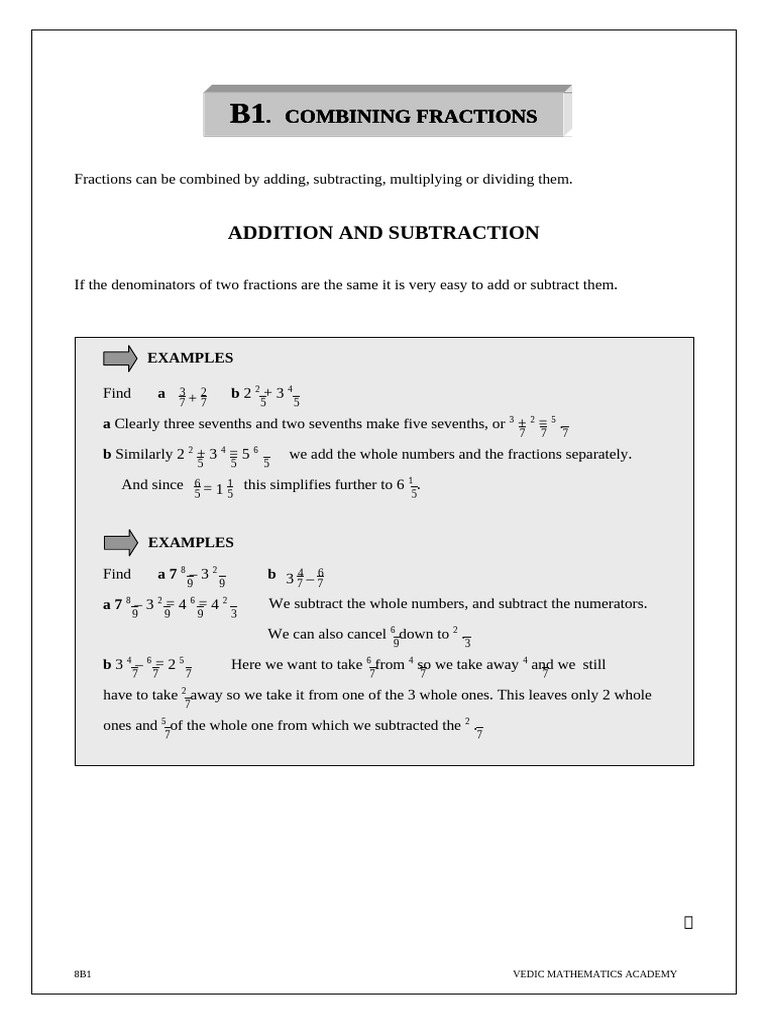 Reviewer-for-E-II-Fractions.docx-version-1 | PDF | Multiplication | Mathematical Notation