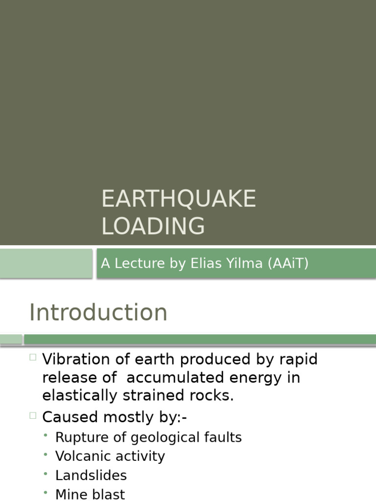 Understanding Earthquake Structural Analysis | PDF | Force | Earthquakes