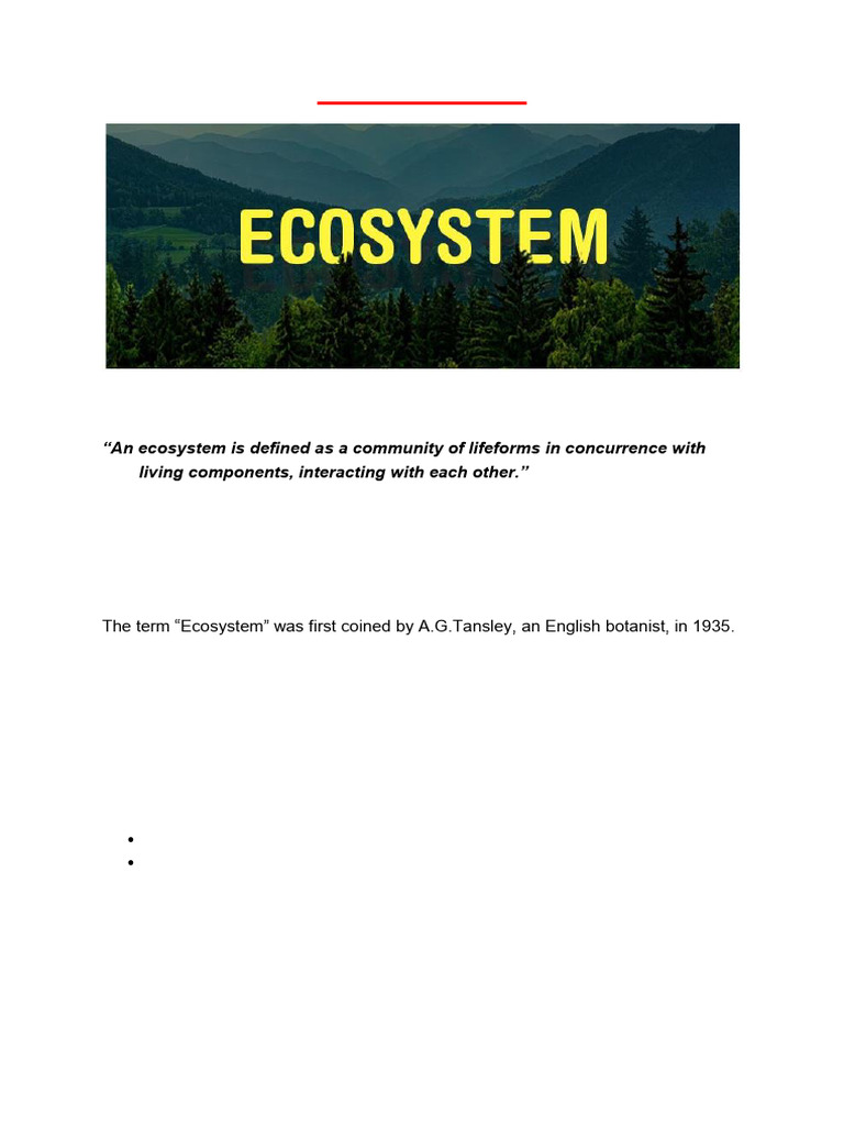 5. Ecosystem | PDF | Ecosystem | Ecology