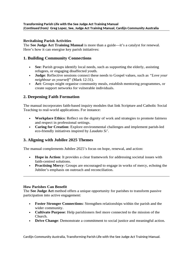 From - Revitalising Parish Activities - Transforming - Parish - Life ...