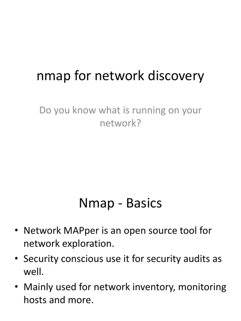 Nmap For Network Discovery | PDF | Transmission Control Protocol | Port ...