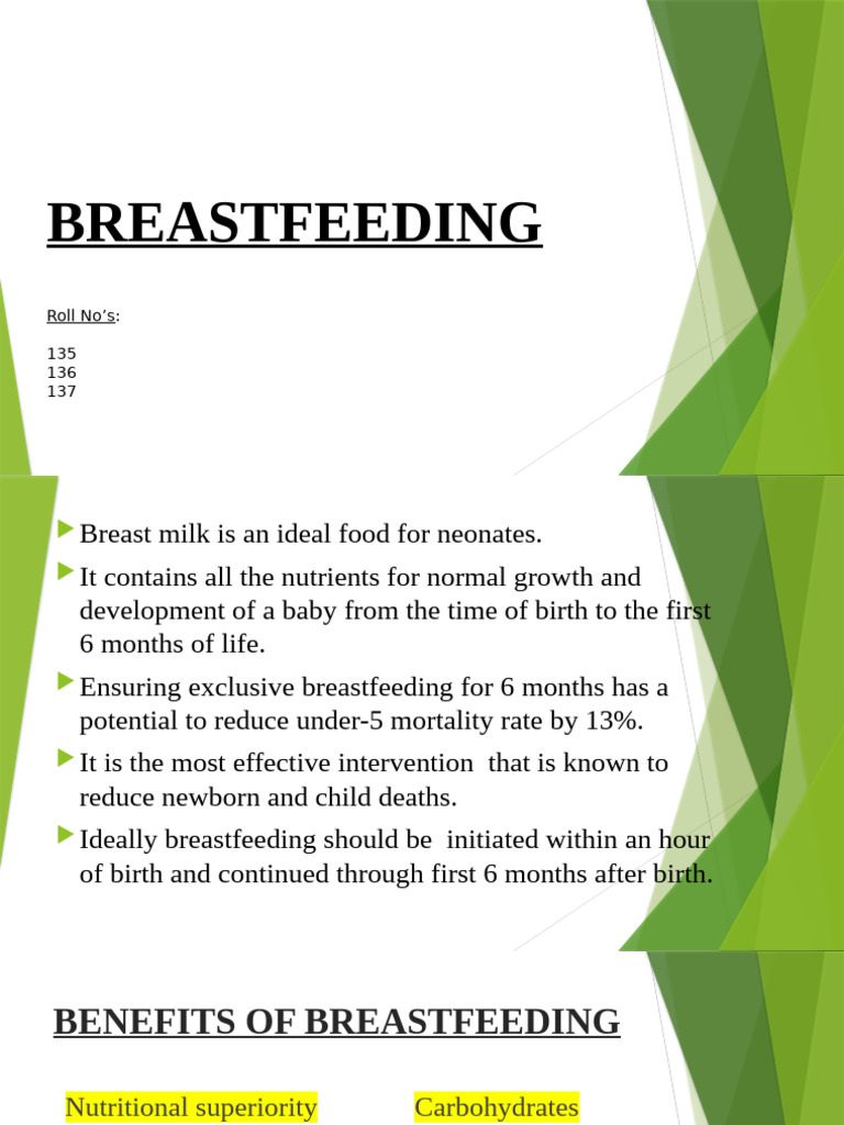 BREASTFEEDING PPT | PDF | Breastfeeding | Lactation