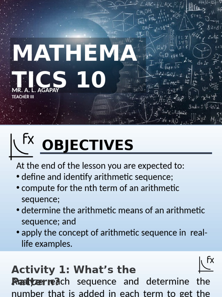 Math 10 Lesson 2 (Arithmetic Sequence) | PDF | Sequence | Mathematics