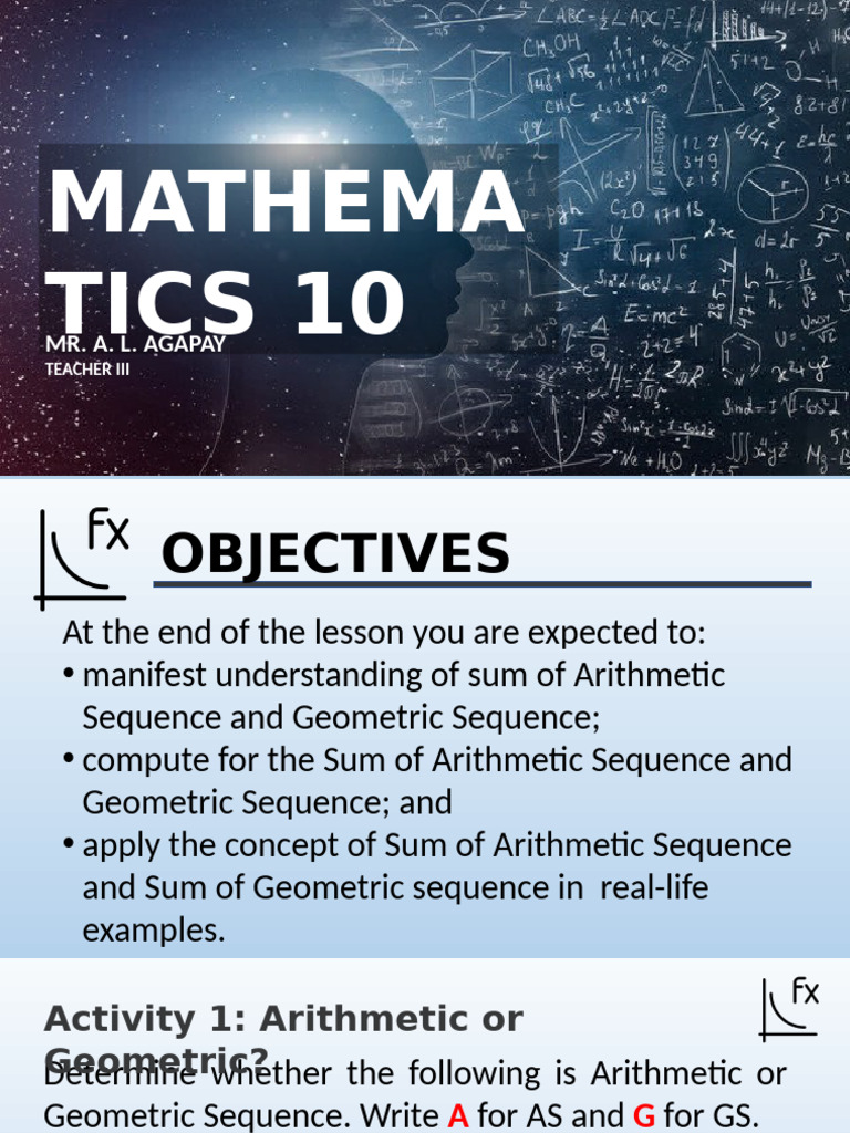 Math 10 Lesson 4 (Sum of Arithmetic Sequence) | PDF