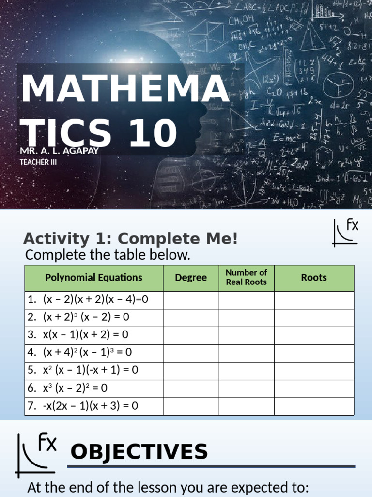 Math 10 Lesson 1 (Polynomial Functions) | PDF | Polynomial | Function ...