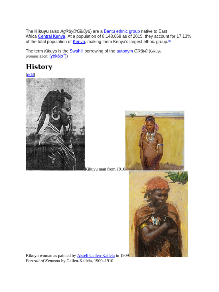 Kikuyu Clans: History and Origins | PDF | Kenya | Bantu