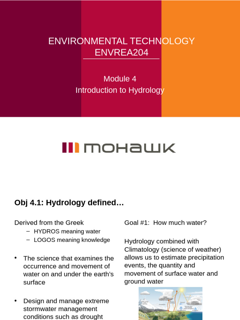 Hydrology Powerpoint 1 | PDF | Water | Groundwater