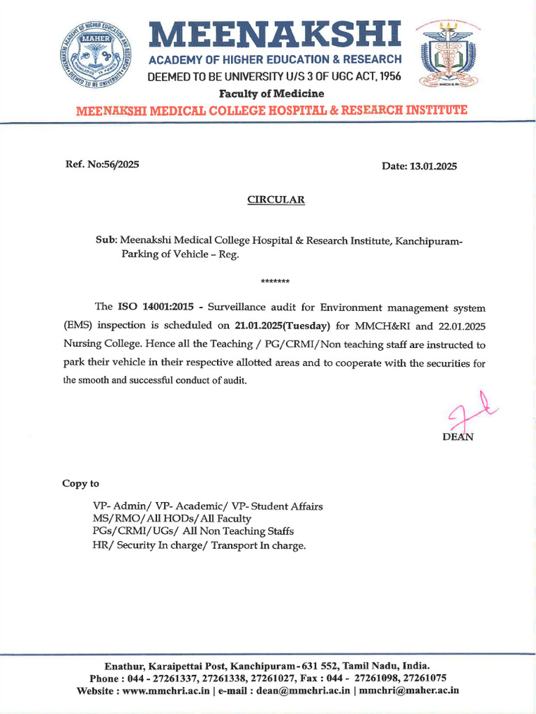 Circular - Parking of Vehicle | PDF