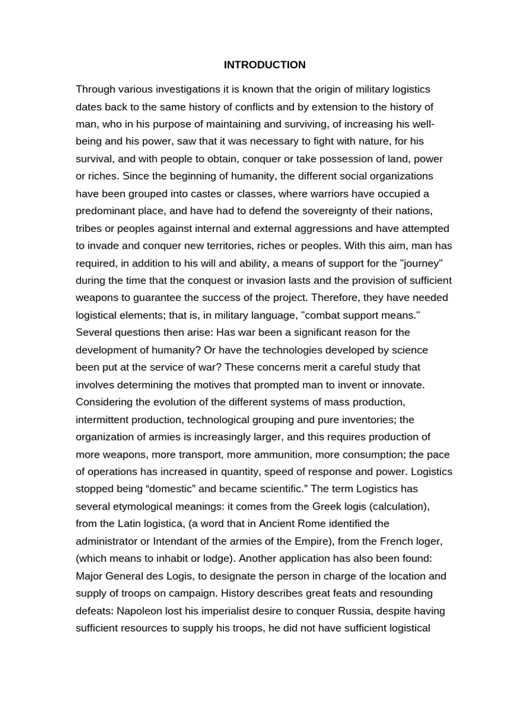 Military Logistics | PDF | Logistics | Military