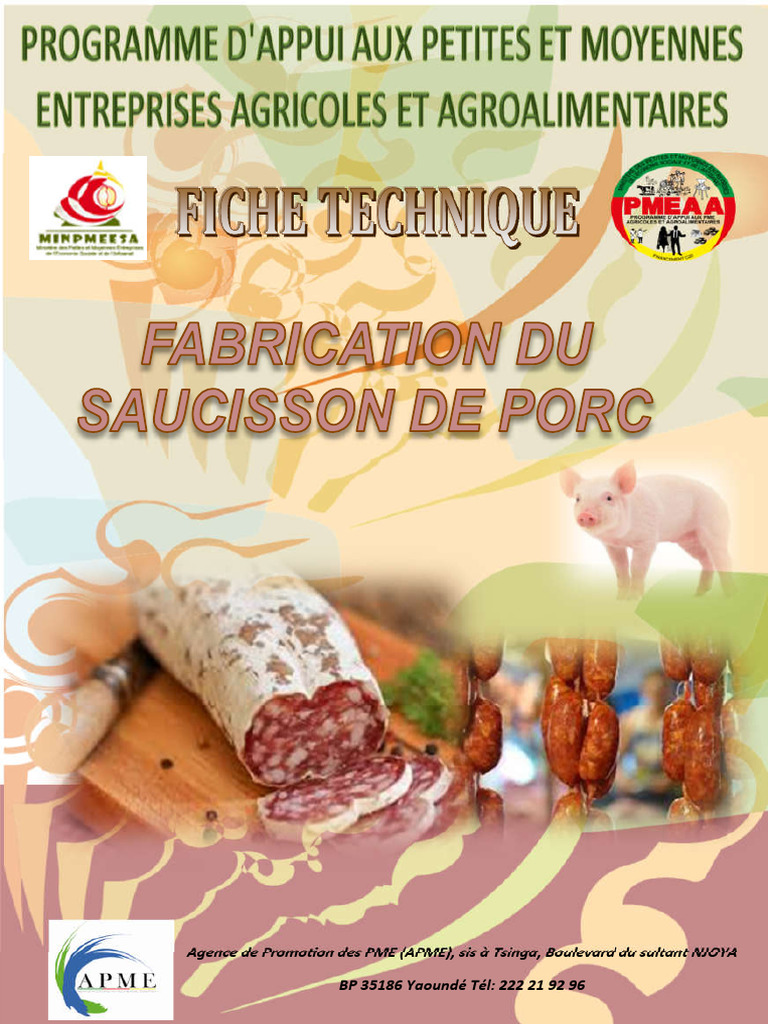 Fabrication Du Saucisson de Porc | PDF | Nourritures