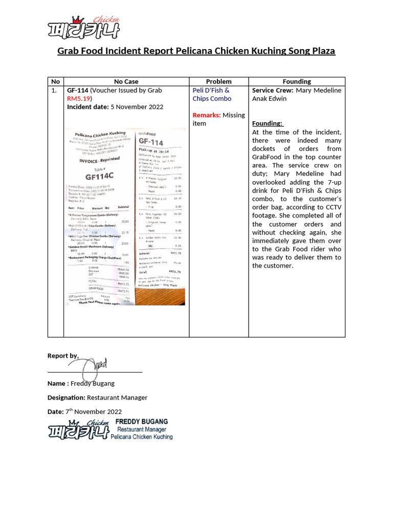 Grab Refund Report | PDF