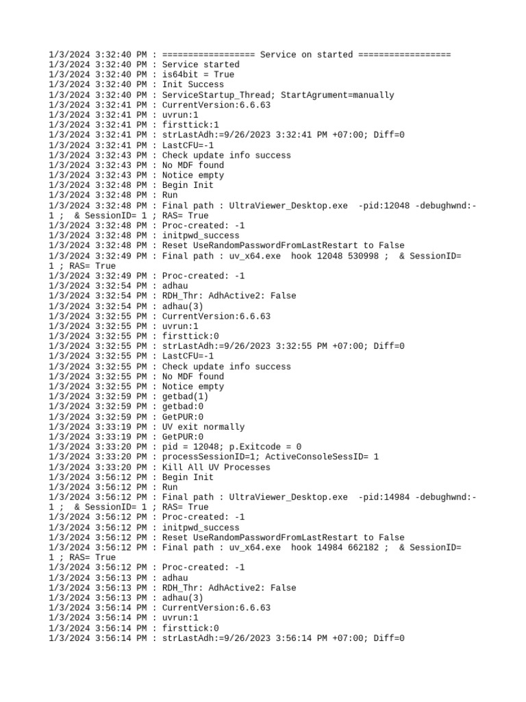 UltraViewer Service Log Details | PDF | Concurrency (Computer Science ...