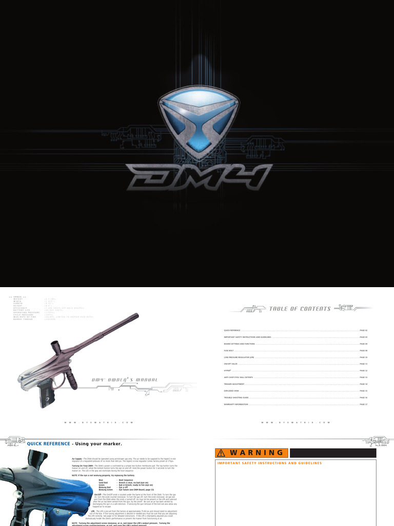DM4_Manual | PDF | Screw | Trigger (Firearms)
