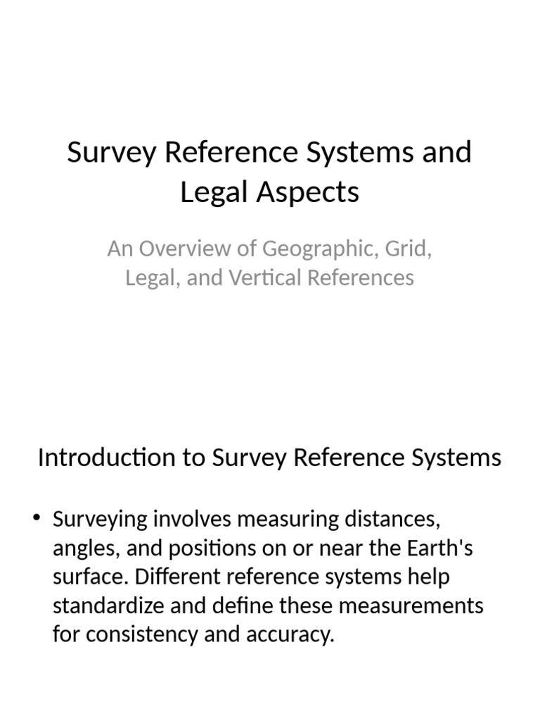Survey_Reference_Systems_Presentation | PDF