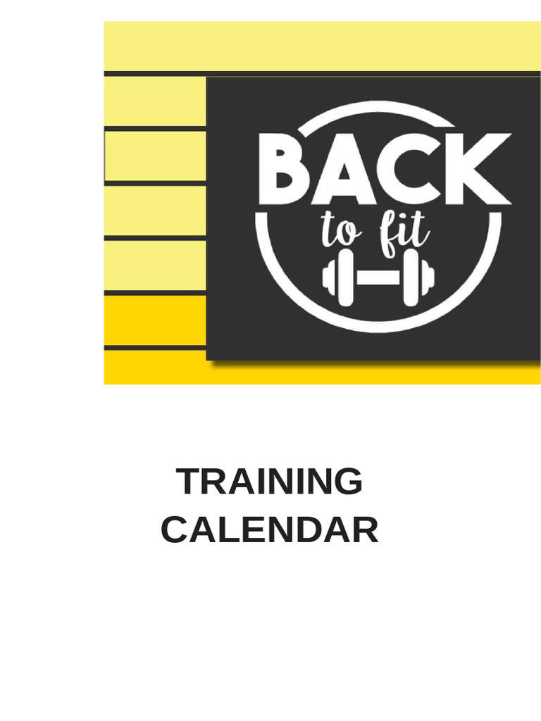 Training calendar | PDF | Aerobic Exercise | Strength Training