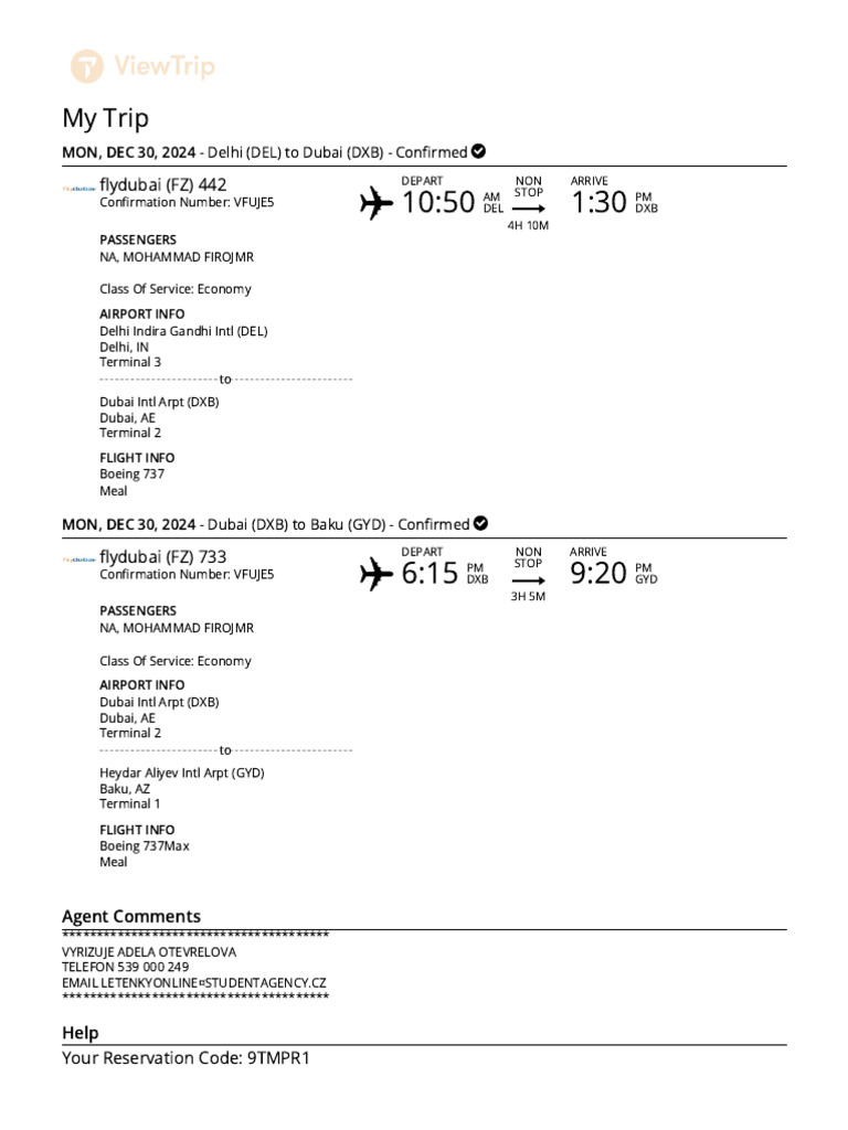 Travelport Viewtrip - My Trip-Mr.Firoj | PDF | Civil Aviation | Airlines