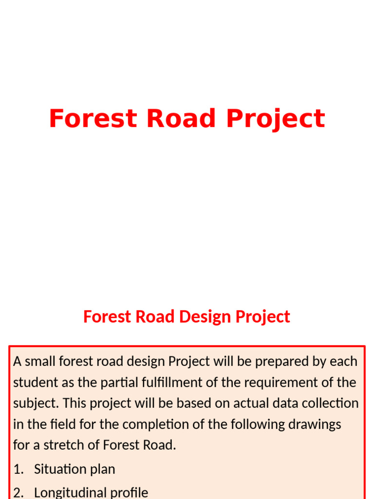 Forest Road Project (Autosaved) | PDF | Drawing