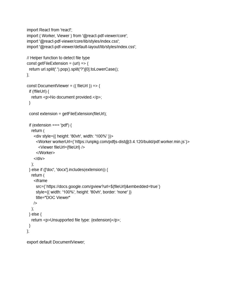 React Document Viewer Component | PDF