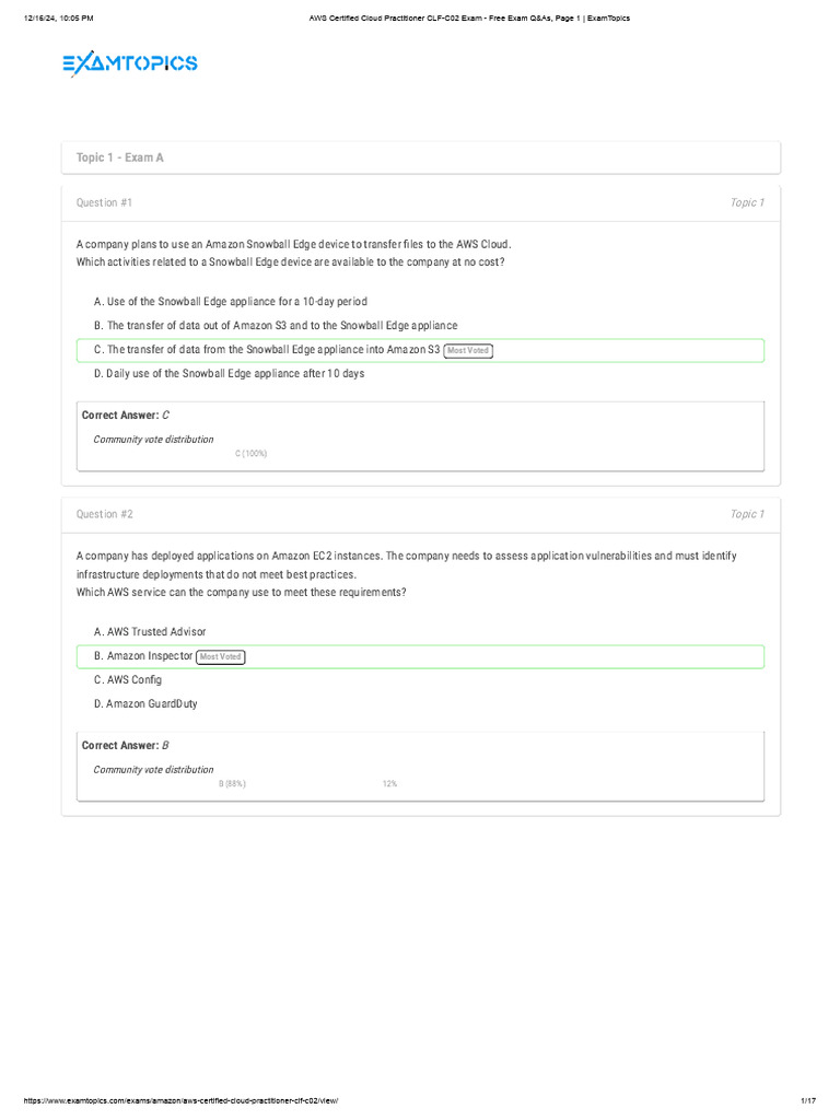 Aws Clp2 Answers | PDF | Amazon Web Services | Cloud Computing