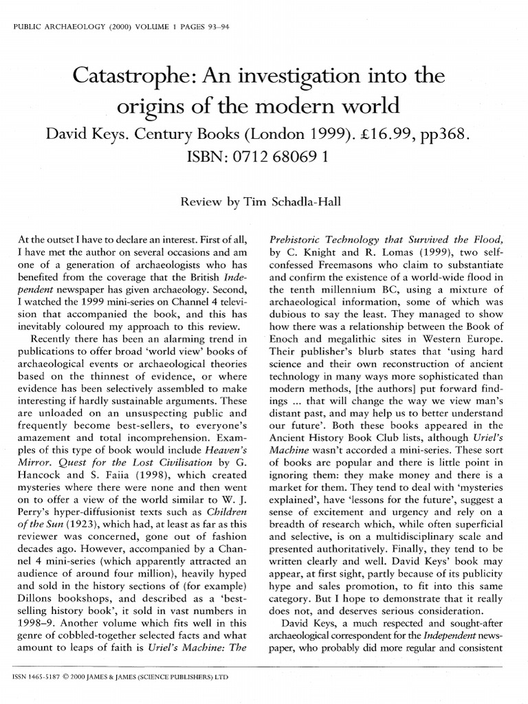 Review: "Catastrophe" by David Keys | PDF | Archaeology
