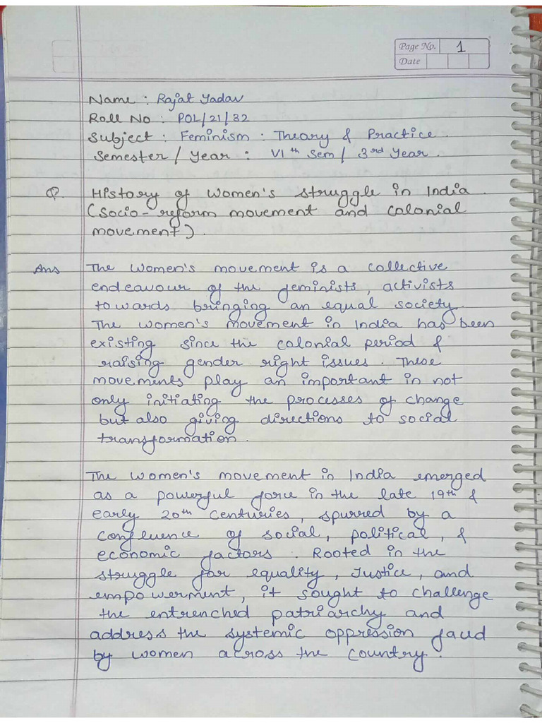 Feminism Assignment | PDF