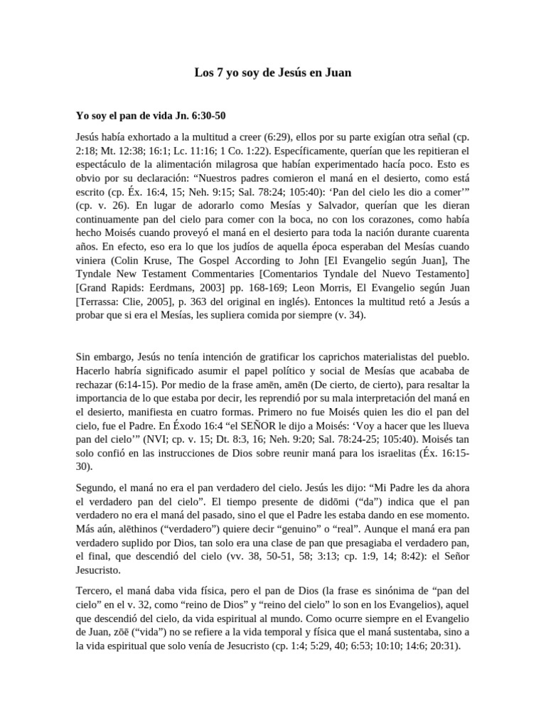 Los 7 "Yo soy" de Jesús en Juan | PDF | Jesús | Cristo (título)
