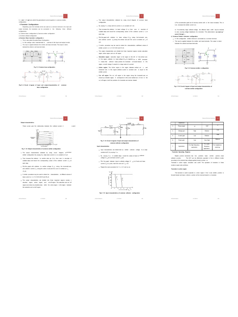 Electronics Engineering: Transistor Configurations | PDF | Bipolar ...