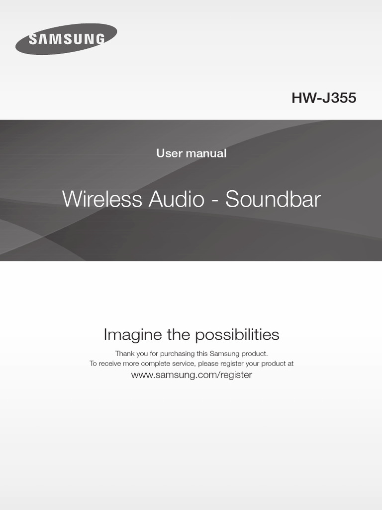 Samsung HW-J355 User Manual | PDF | Bluetooth | Ac Power Plugs And Sockets