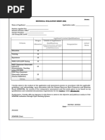 Individual Evaluation Sheet for DepEd Applicants | PDF