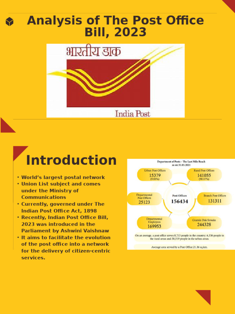 Analysis of The Post Office Bill, 2023 | PDF | United States Postal ...