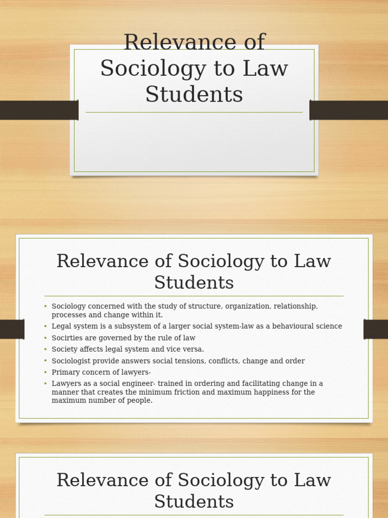 Relevance of Sociology To Law | PDF