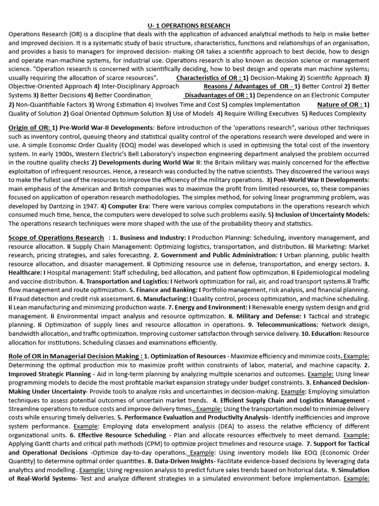 OPERATIONS RESEARCH 2.0 | PDF | Mathematical Optimization | Linear Programming