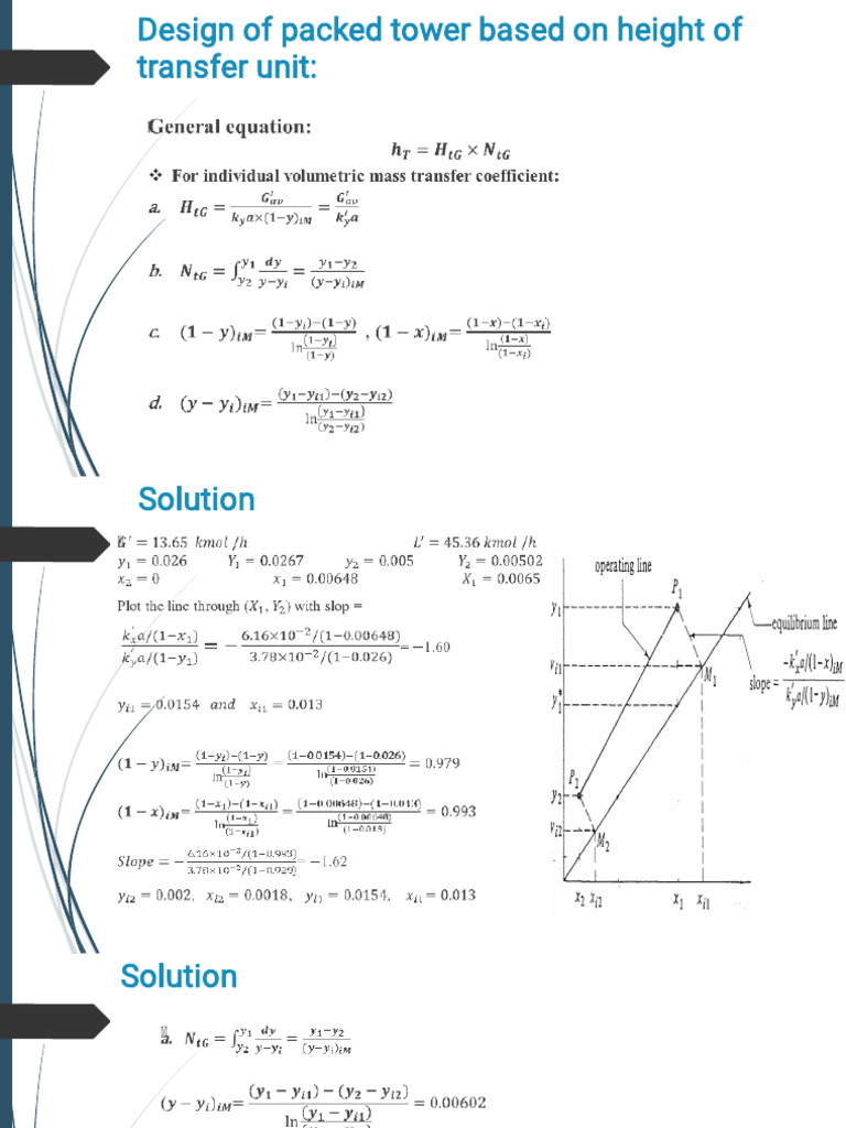 Packed Tower Design by HTU Analysis | PDF