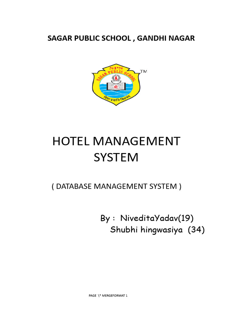Hotel Management System Project Overview Pdf Data Data Management