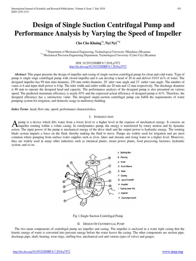 Design_of_Single_Suction_Centrifugal_Pum | PDF | Pump | Mechanics