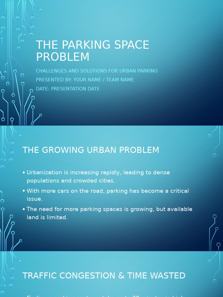 The Parking Space Problem | PDF | Parking | Traffic Congestion