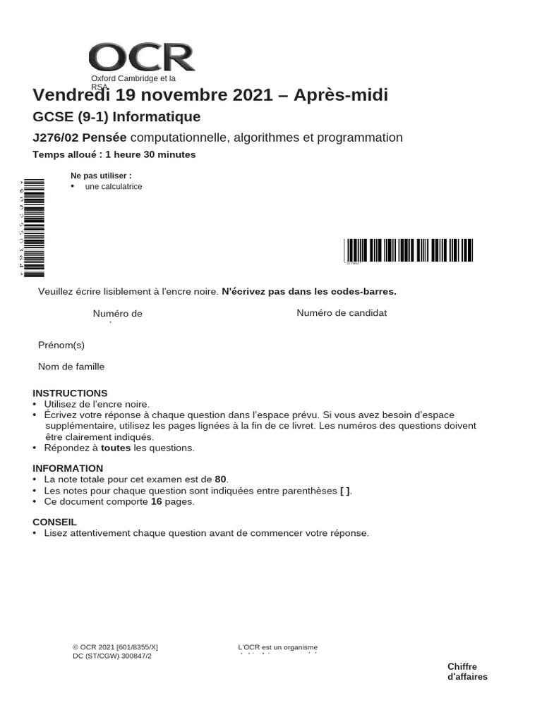 667556-question-papier-pensée-computationnelle-algorithmes-et-programmation | PDF | ASCII ...