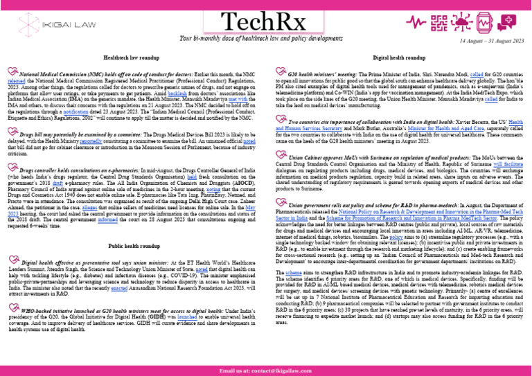 TechRX_1696217326 | PDF | Medical Device | Health Care
