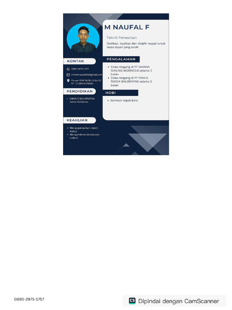 (CV) M NAUFAL F - Compressed | PDF