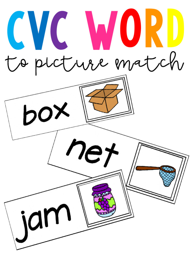 CVC Word Picture Matching Activity | PDF